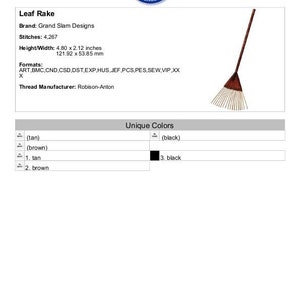 Leaf Rake - Machine Embroidery Design - Etsy