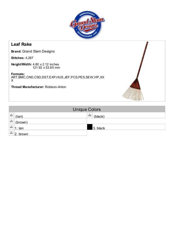 Leaf Rake - Machine Embroidery Design - Etsy