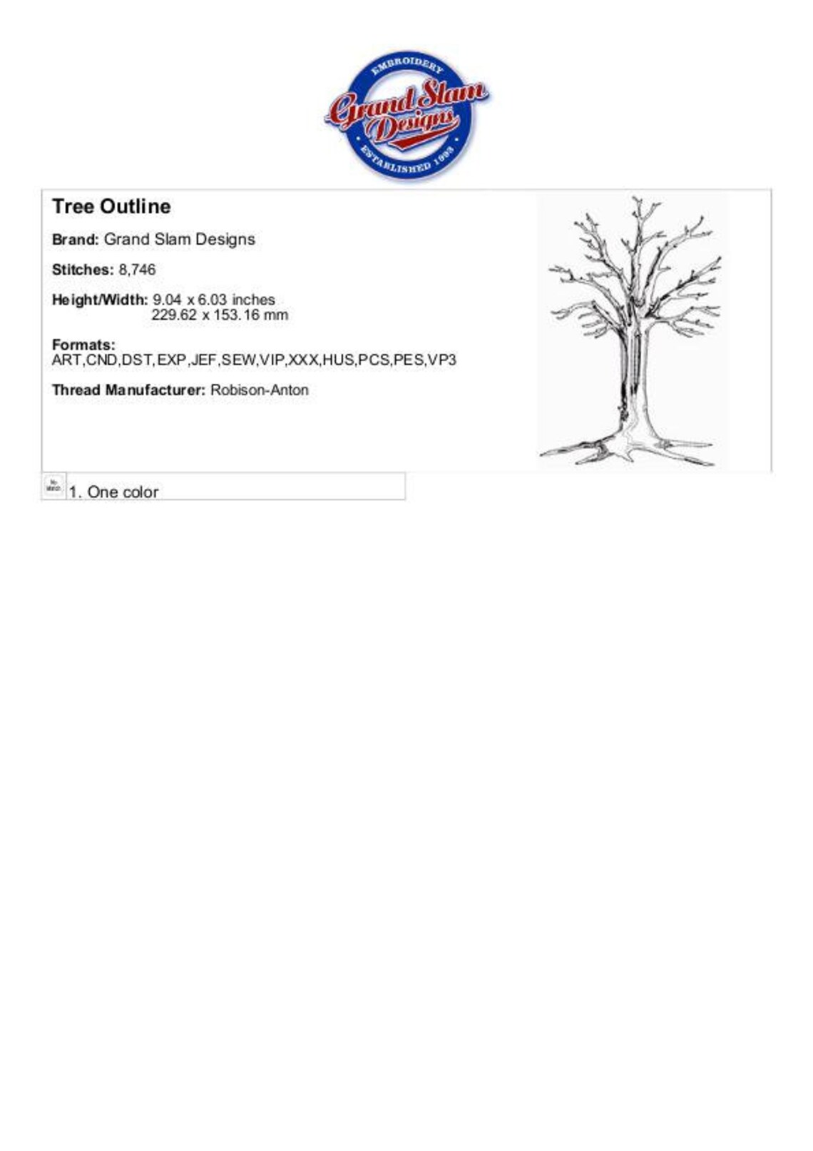 Tree Outline - Machine Embroidery Design - Etsy