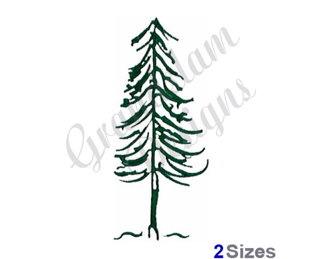 Stylized Pine Tree - Machine Embroidery Design - Etsy