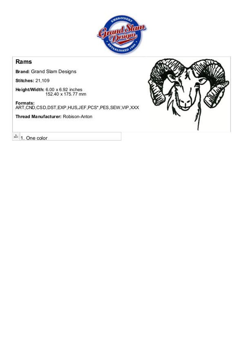 Rams Head - Machine Embroidery Design, Embroidery Designs, Machine ...