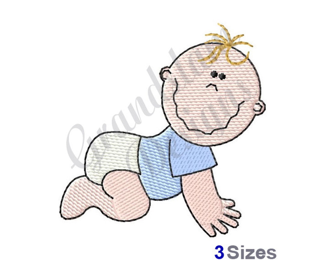 Crawling Baby Boy Machine Embroidery Design, Embroidery Designs ...