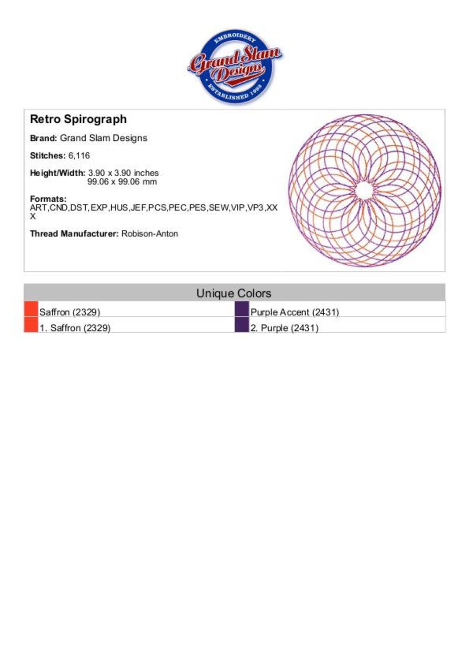 Retro Spirograph Quilt Redwork Machine Embroidery Design - Etsy