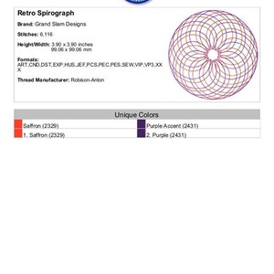 Retro Spirograph Quilt Redwork - Machine Embroidery Design, Embroidery ...