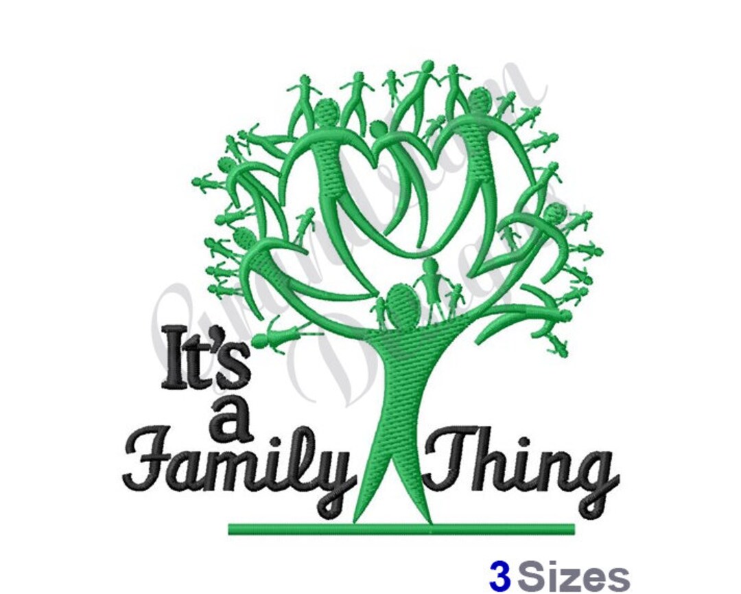 A Family Tree Machine Embroidery Design - Etsy