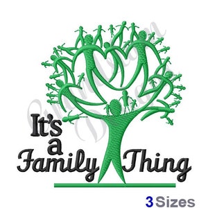A Family Tree - Machine Embroidery Design - Etsy