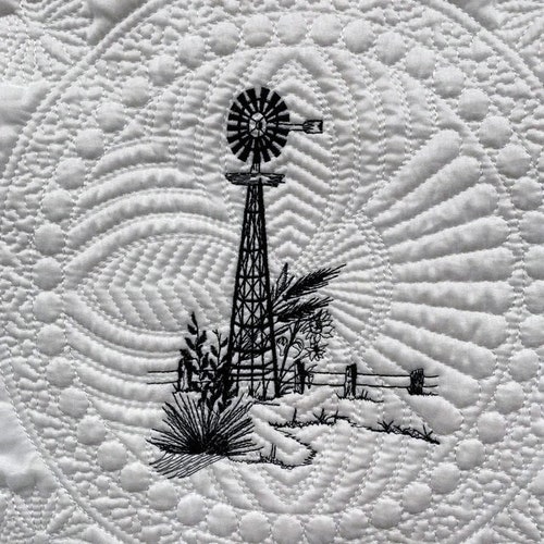 Windmill Machine Embroidery Design - Etsy
