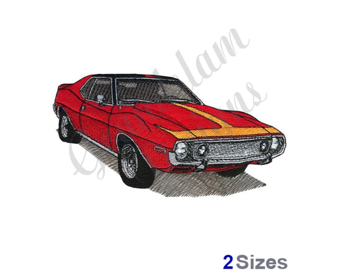 Classic Muscle Car - Machine Embroidery Design - Etsy