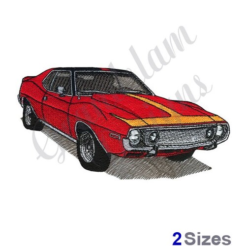 Classic Muscle Car Machine Embroidery Design - Etsy