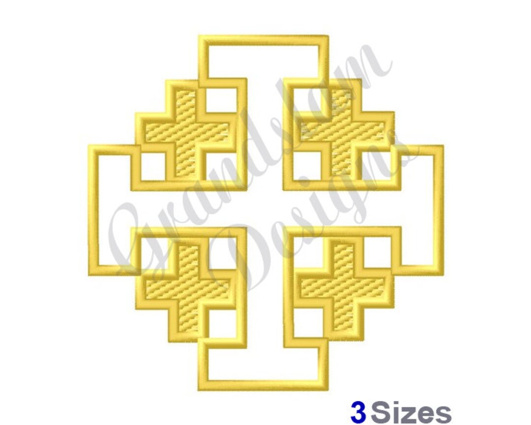 Jerusalem Cross - Machine Embroidery Design - Etsy