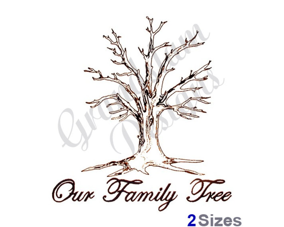Our Family Tree Machine Embroidery Design - Etsy Australia