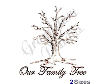 Family Tree Machine Embroidery Design, Family Tree Embroidery Pattern ...