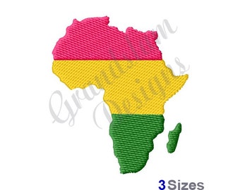 Continents Machine Embroidery Design Set. Africa, Asia, America ...