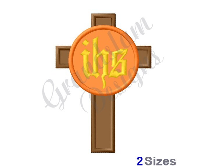 Latin IHS Cross Applique - Machine Embroidery Design - Etsy