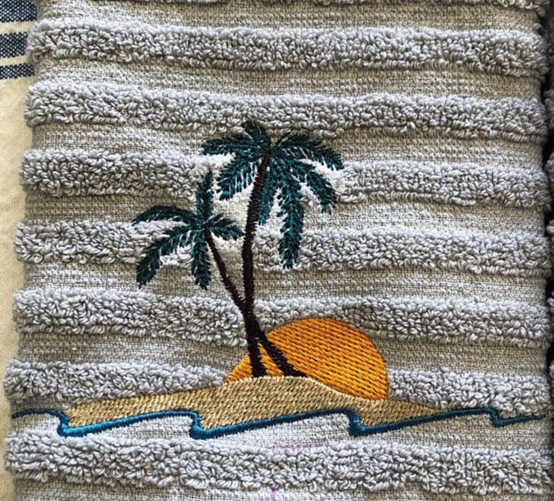 Sunset Beach Scene - Machine Embroidery Design, Embroidery Designs ...