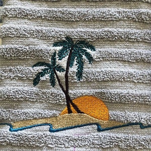 Sunset Beach Scene - Machine Embroidery Design, Embroidery Designs ...