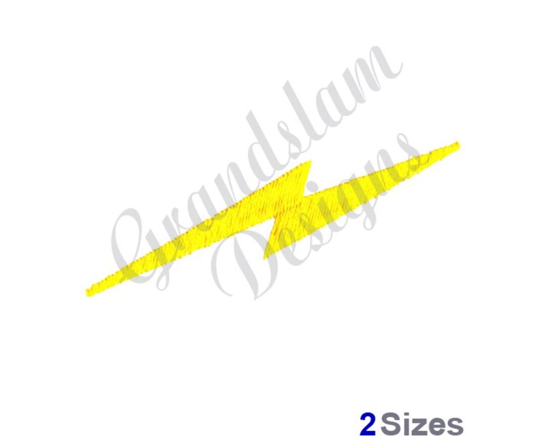 Lightning Bolt - Machine Embroidery Design - Etsy