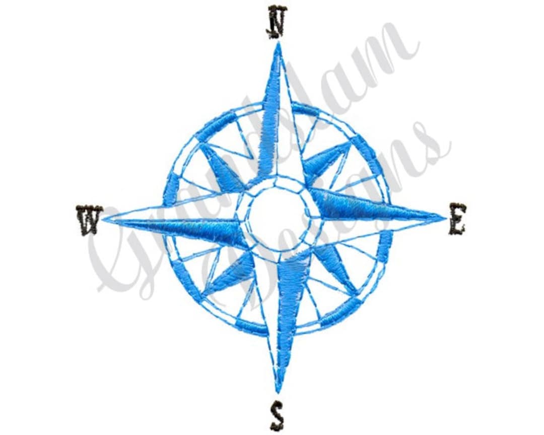 Compass Rose - Machine Embroidery Design - Etsy