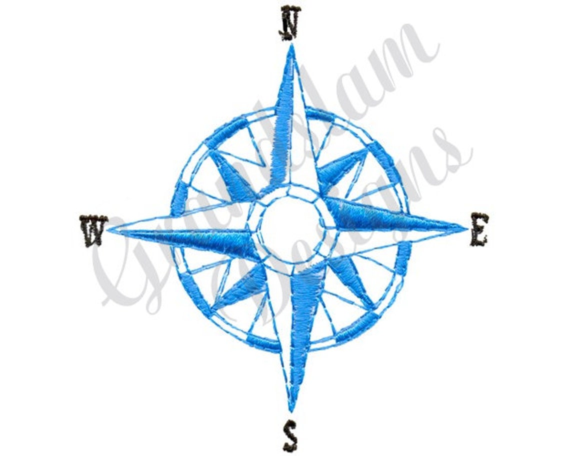 Compass Rose Machine Embroidery Design - Etsy