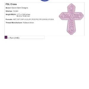 Fsl Cross - Machine Embroidery Design - Etsy
