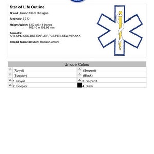 Star of Life Outline - Machine Embroidery Design - Etsy