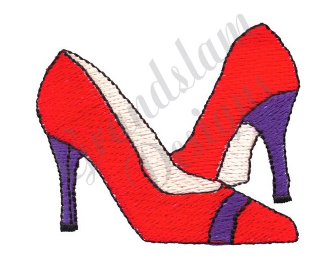 High Heel Shoes - Machine Embroidery Design - Etsy