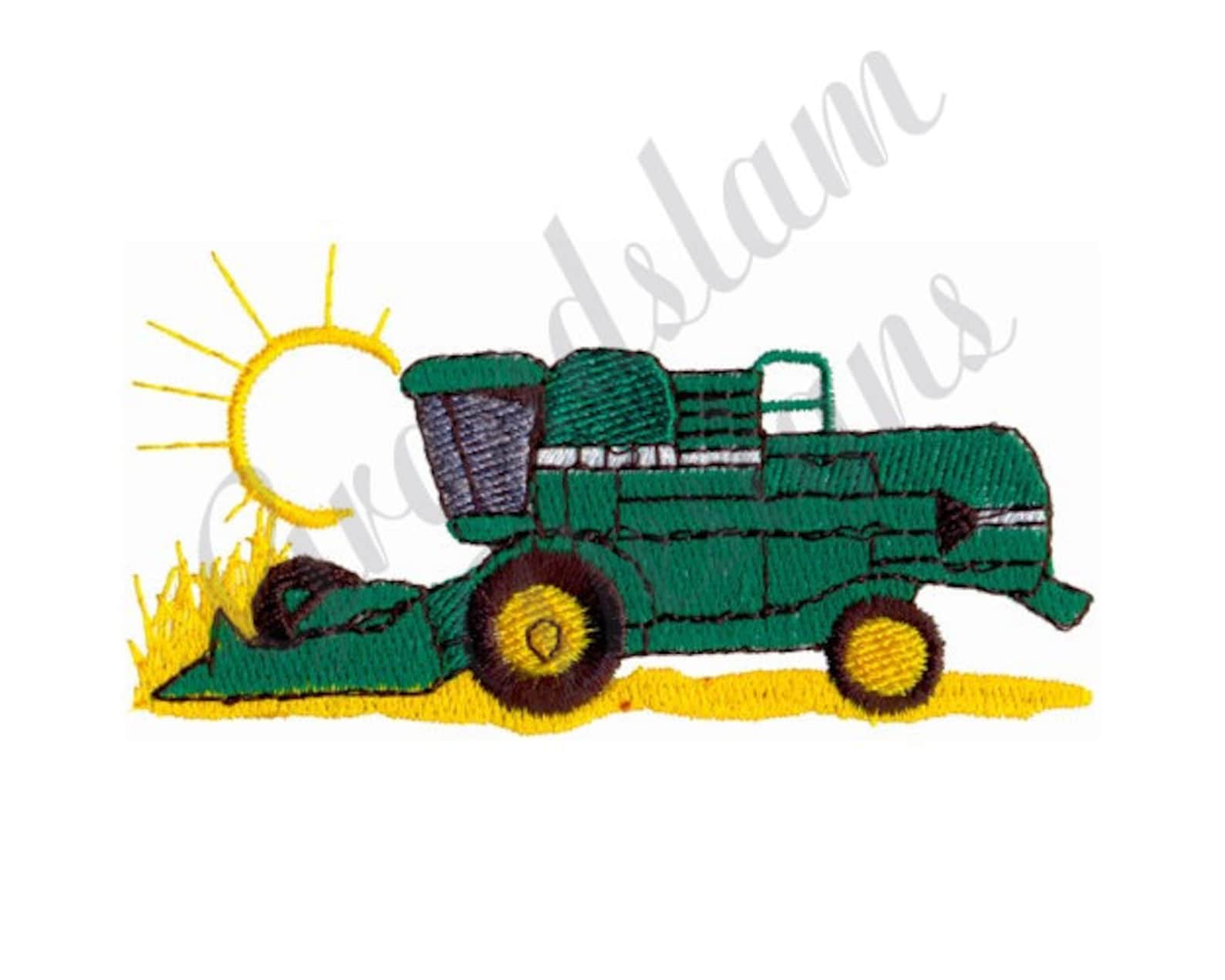 Tractor Farm Combine - Machine Embroidery Design - Etsy