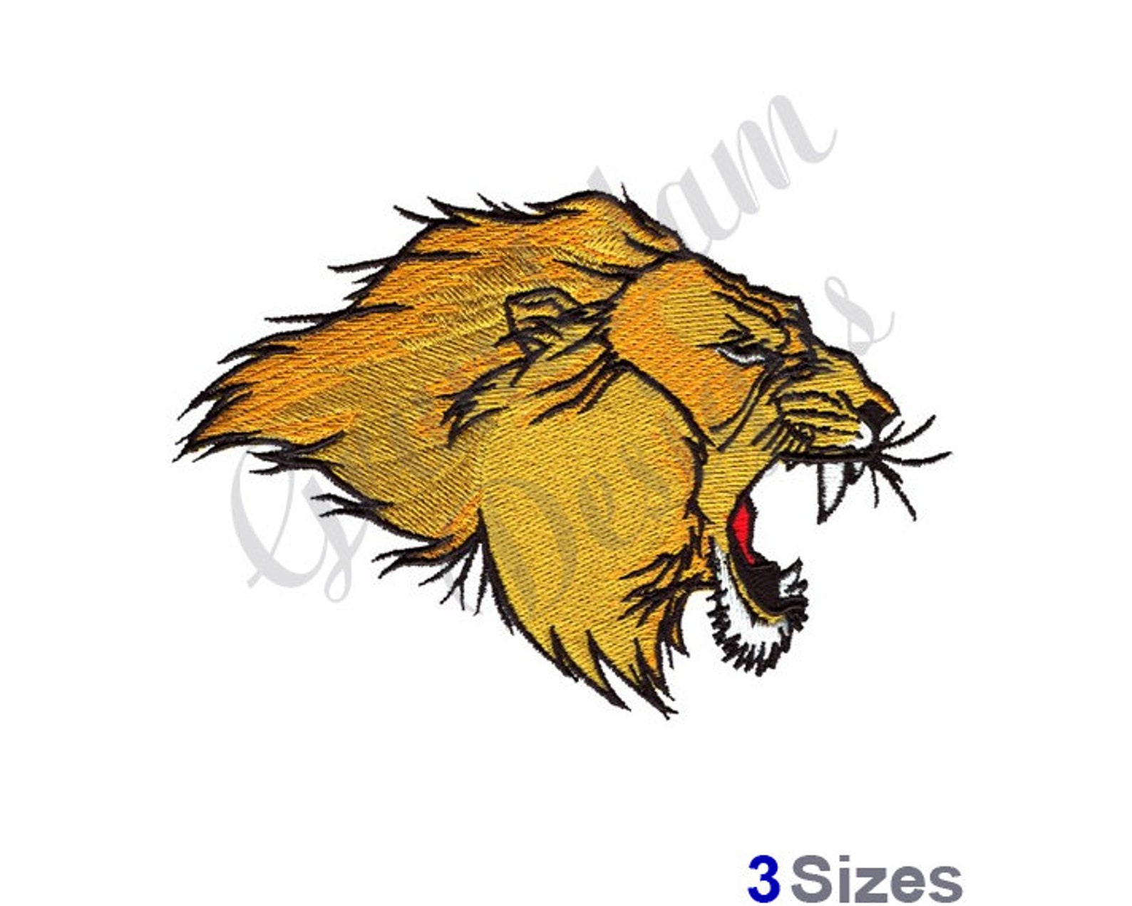 Lion Head Machine Embroidery Design Embroidery Designs - Etsy