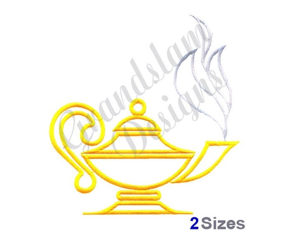Lamp of Knowledge Machine Embroidery Design - Etsy