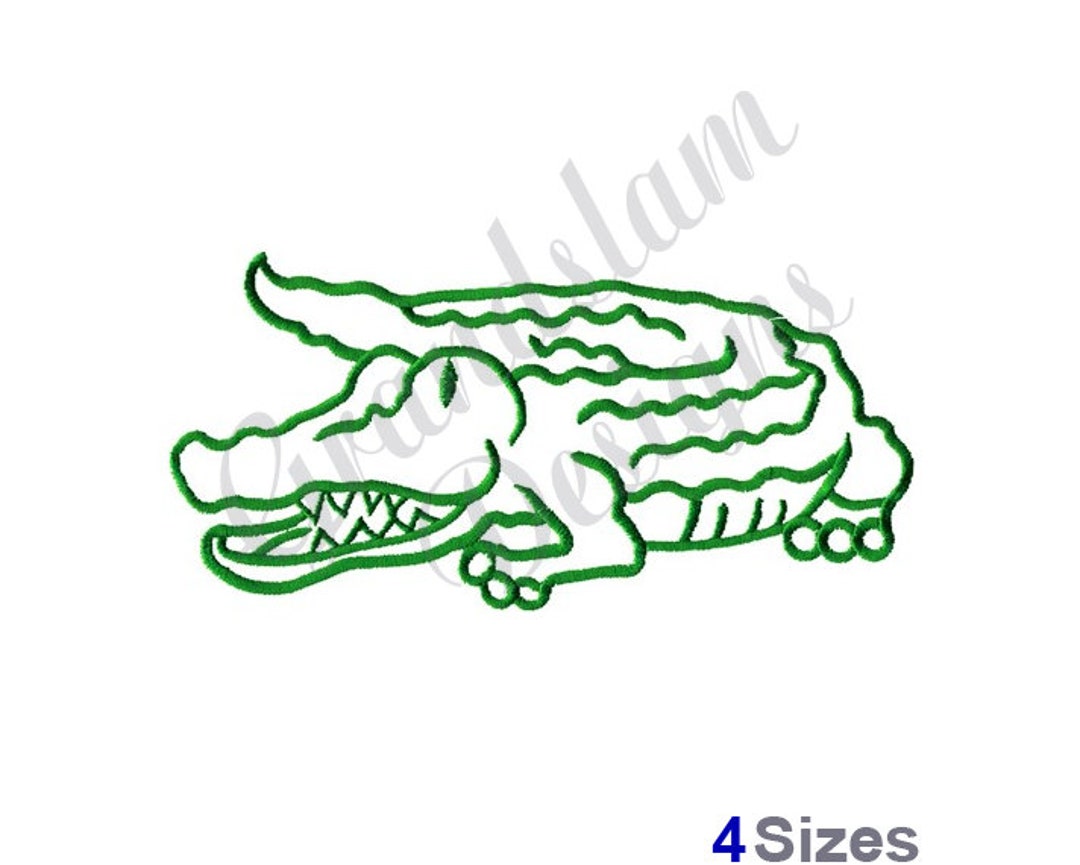 Gator Outline - Machine Embroidery Design, Embroidery Designs, Machine ...