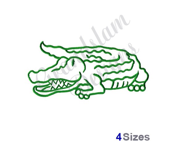Gator Outline Machine Embroidery Design - Etsy