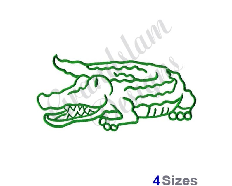 Gator Outline - Machine Embroidery Design, Embroidery Designs, Machine ...