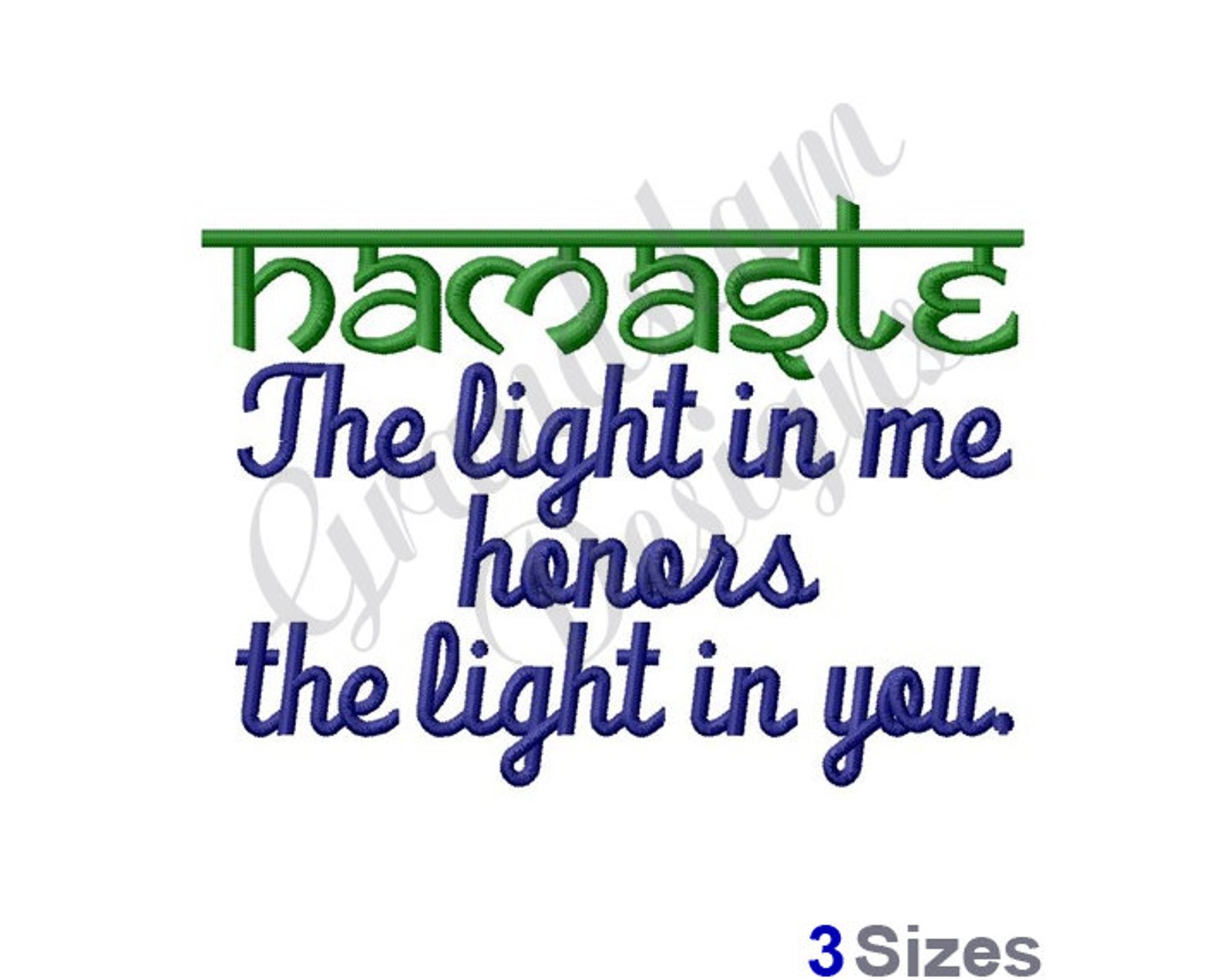 Namaste Light Machine Embroidery Design - Etsy