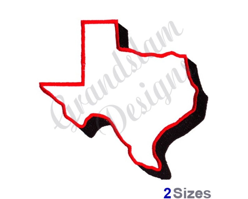 Texas State Outline Machine Embroidery Design - Etsy