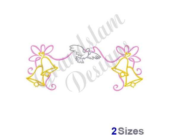 Wedding Bells Border Machine Embroidery Design | Etsy