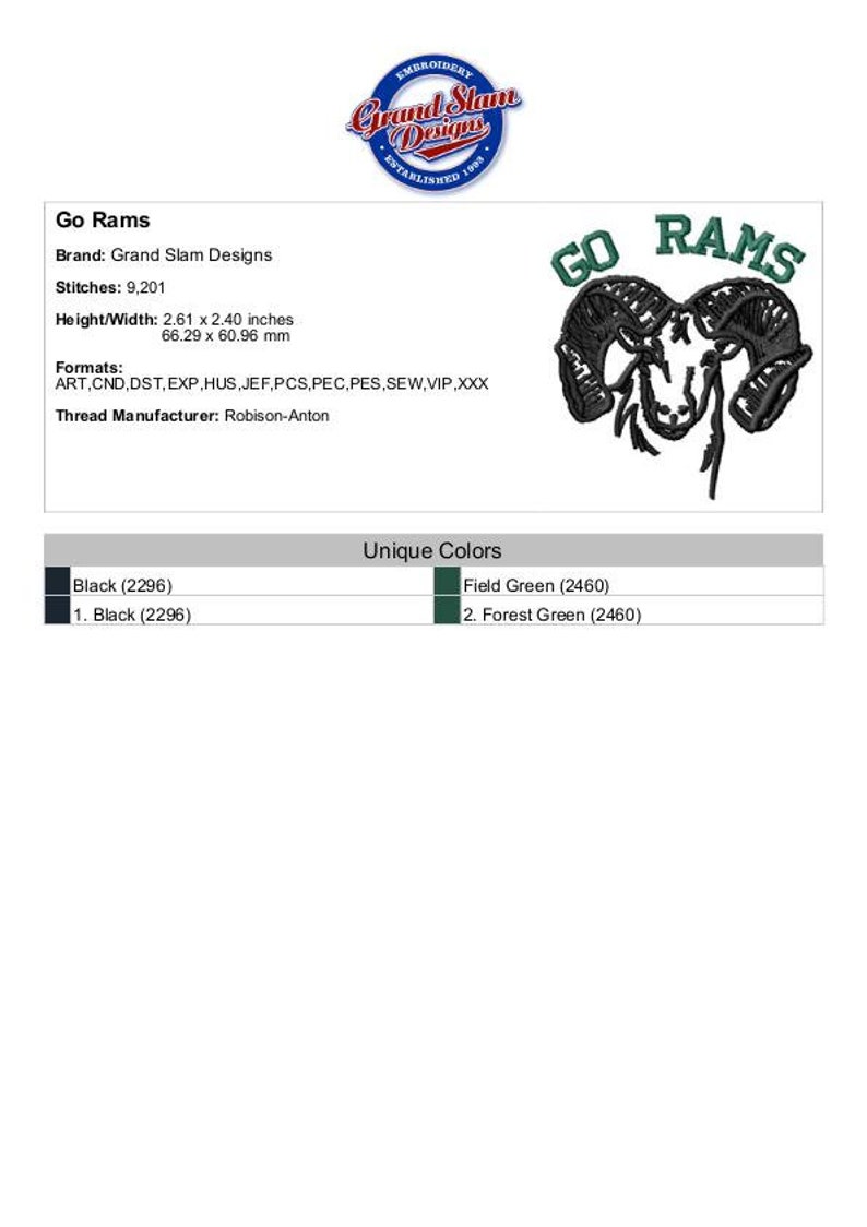 Go Rams Machine Embroidery Design - Etsy