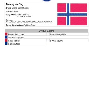 Norway Flag - Machine Embroidery Design, Embroidery Designs, Machine ...
