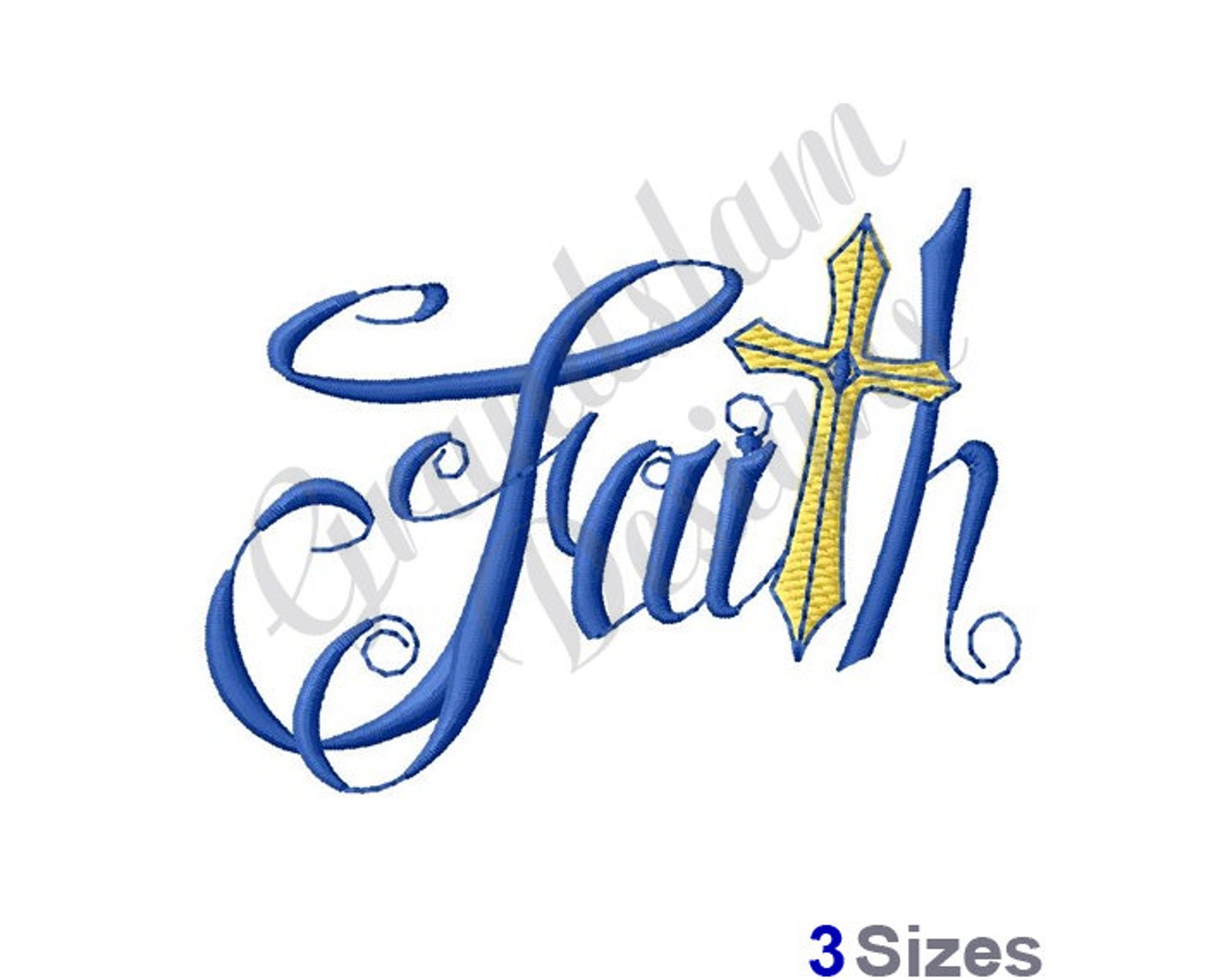 Faith Cross Machine Embroidery Design - Etsy