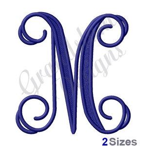 Vining Monogram Letter M - Machine Embroidery Design, Embroidery ...