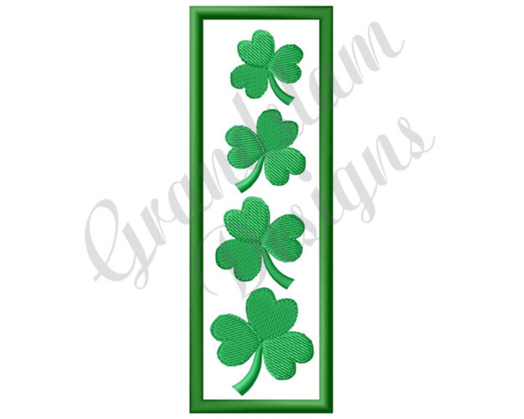 Shamrock Bookmark - Machine Embroidery Design, Embroidery Designs ...