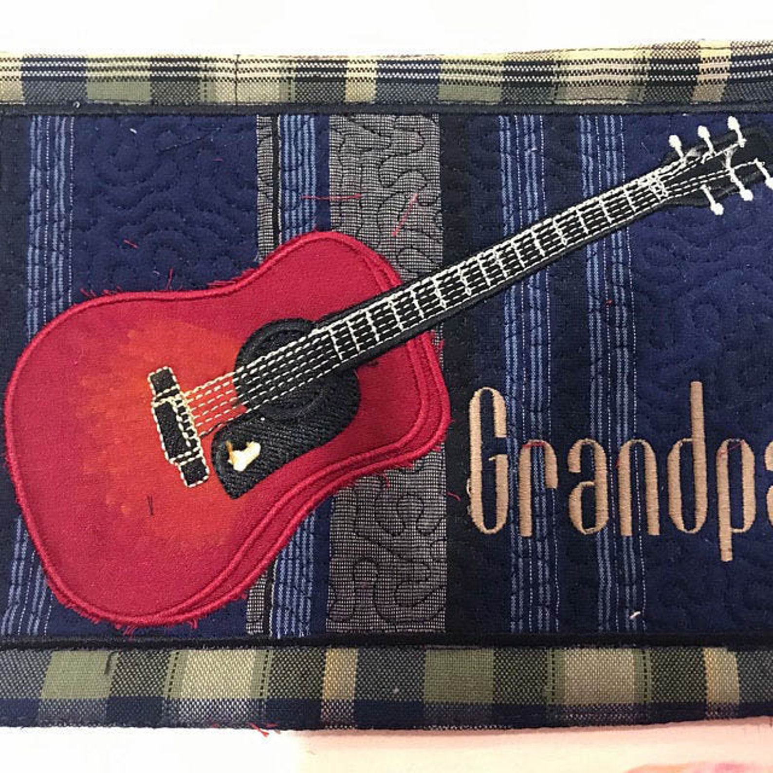 Applique Acoustic Guitar - Machine Embroidery Design, Embroidery ...