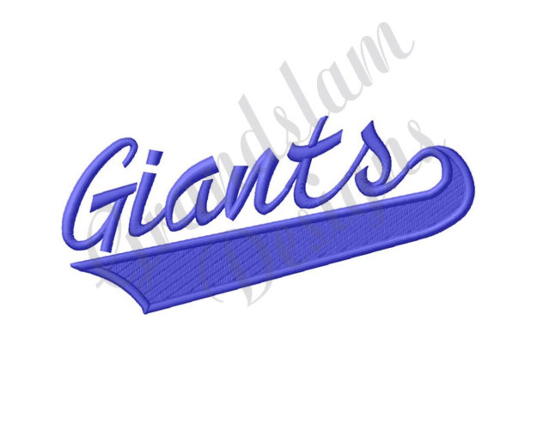 Giants Banner - Machine Embroidery Design - Etsy