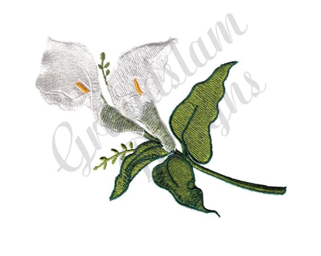 Calla Lily - Machine Embroidery Design - Etsy