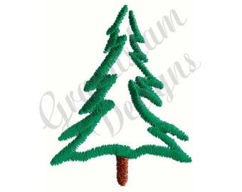 Evergreen Tree Machine Embroidery Design