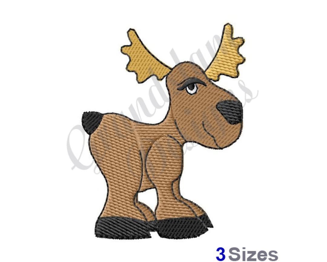 Moose - Machine Embroidery Design - Etsy