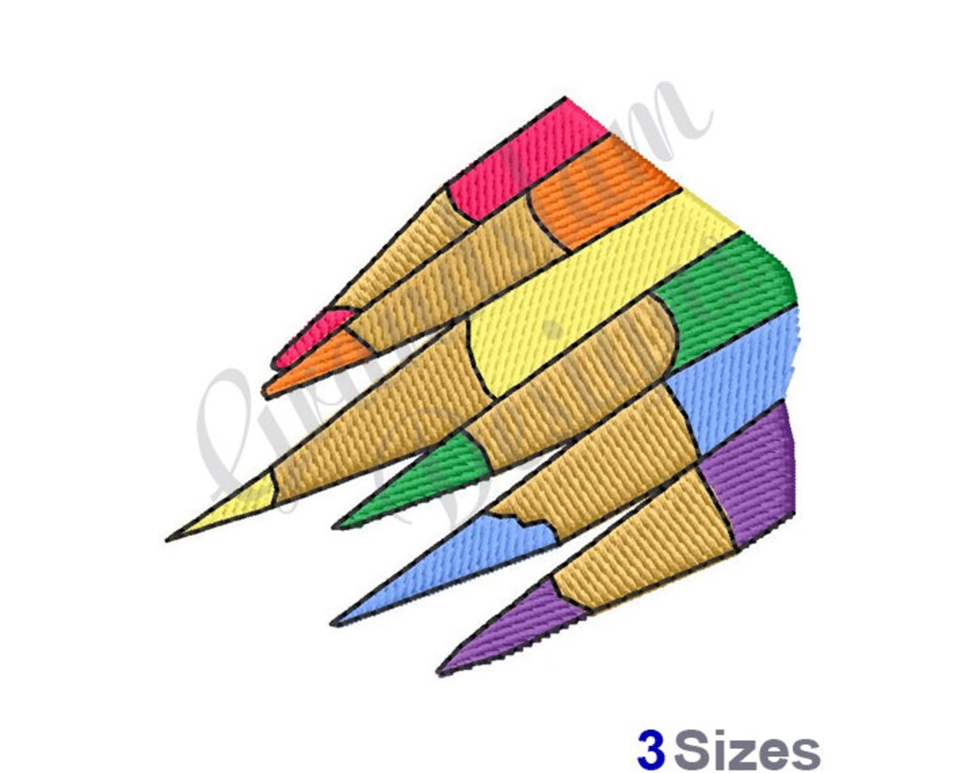 Colored Pencils - Machine Embroidery Design - Etsy