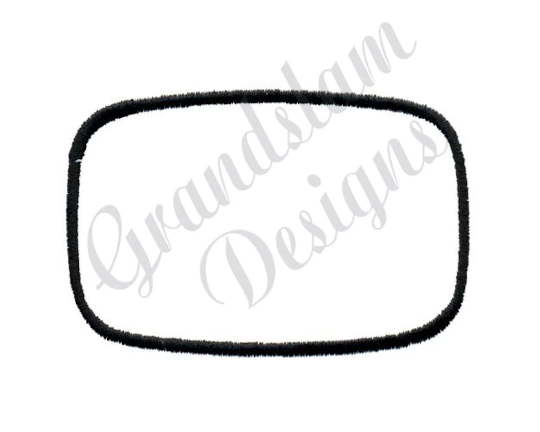 Rounded Rectangle Outline Machine Embroidery Design, Embroidery Designs ...