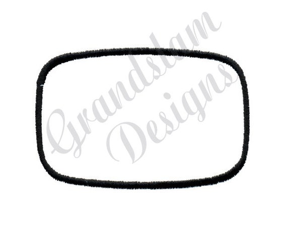 Rounded Rectangle Outline Machine Embroidery Design - Etsy