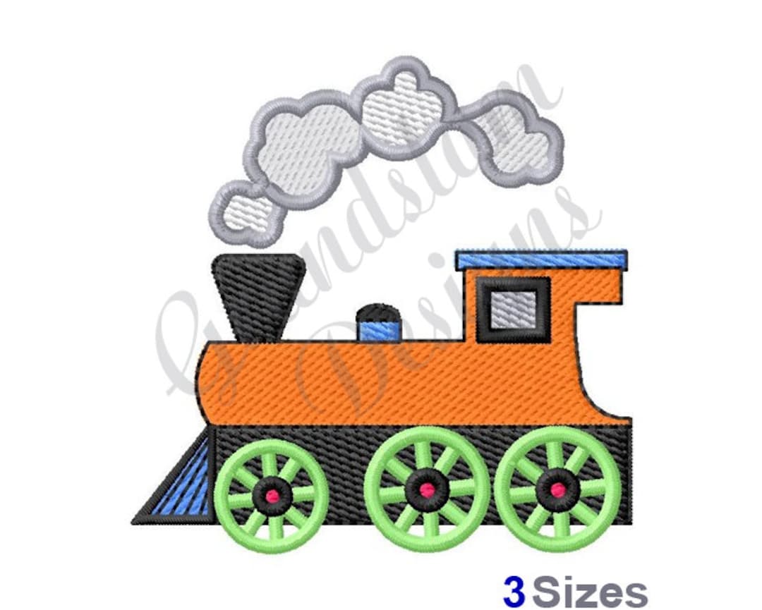 Train Engine - Machine Embroidery Design - Etsy