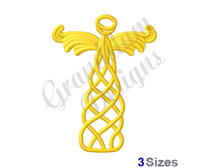 Swirly Angel - Machine Embroidery Design - Etsy
